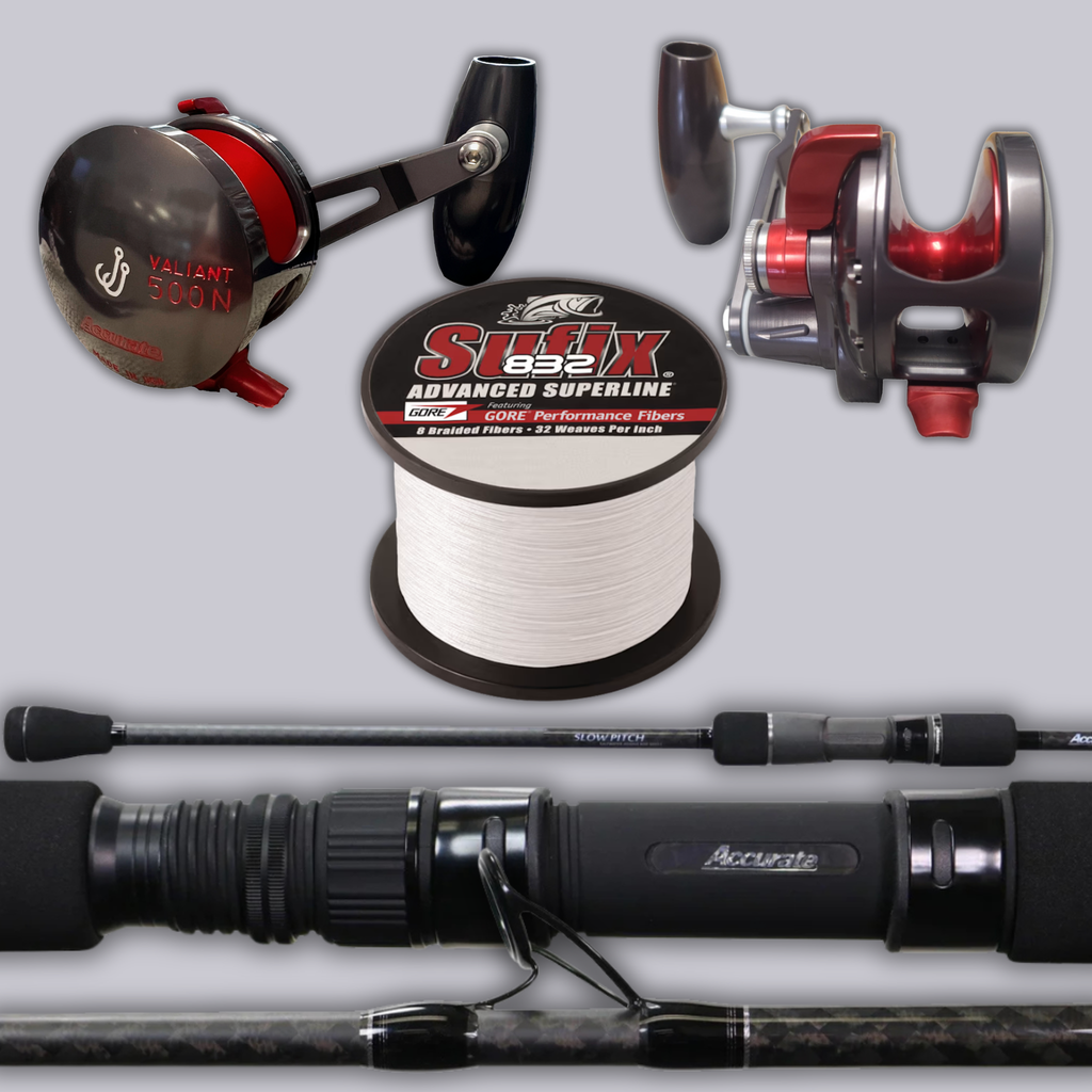 JJ Accurate 500N-SPJ Reel & Valiant Rod Combo