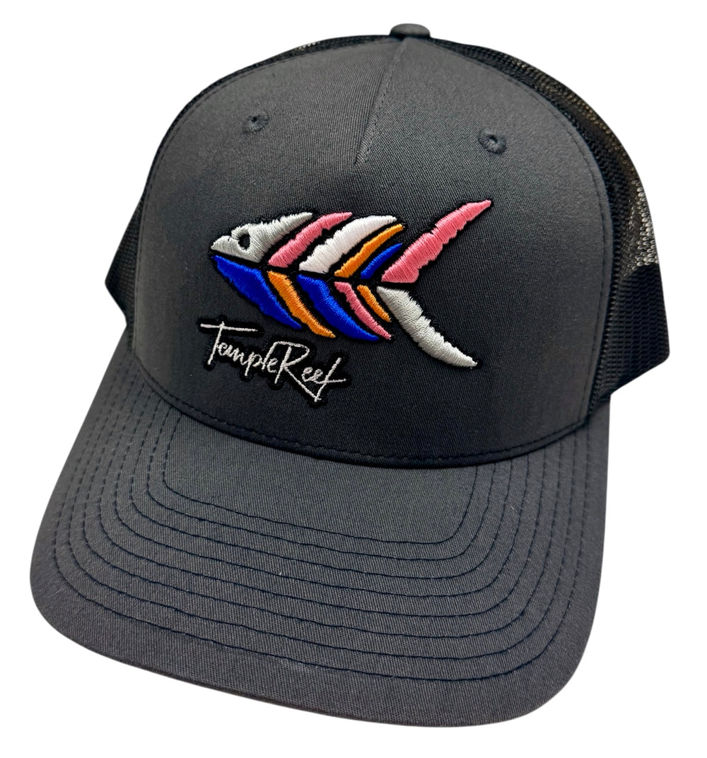 Temple Reef Ocean Approved Hat – Classic Logo Charcoal Black