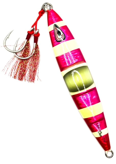 Wahoo Slayer Pink/Glow Slow Pitch Jig | Johnny Jigs